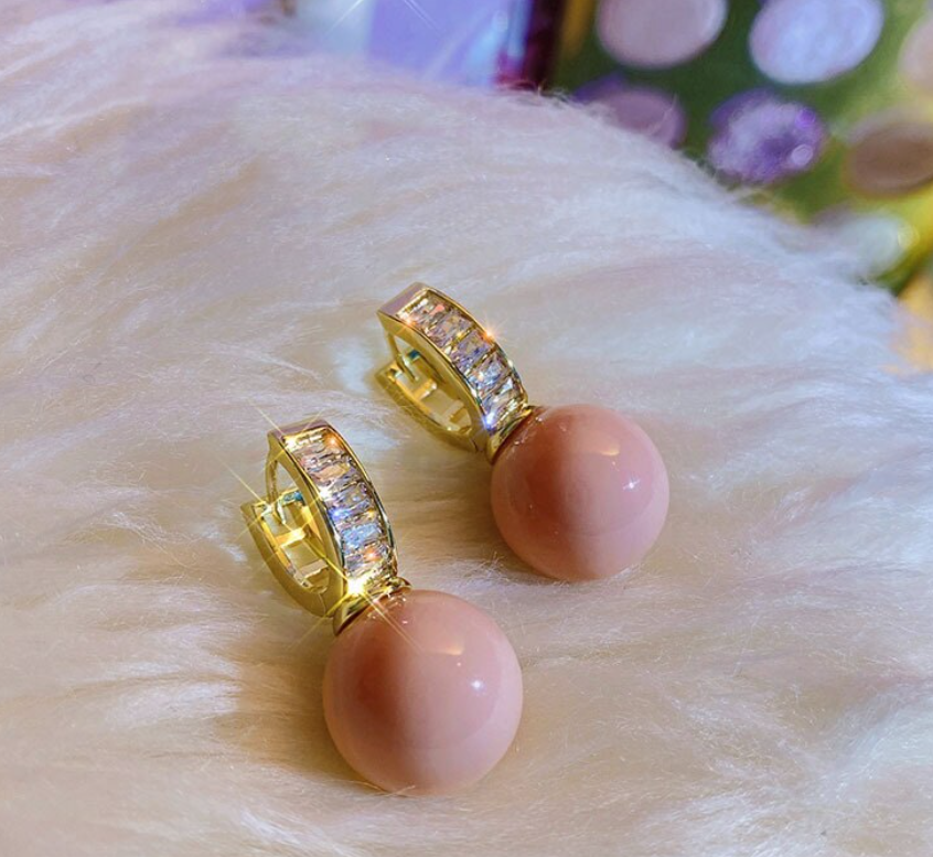Pearl Ball Drop Earring