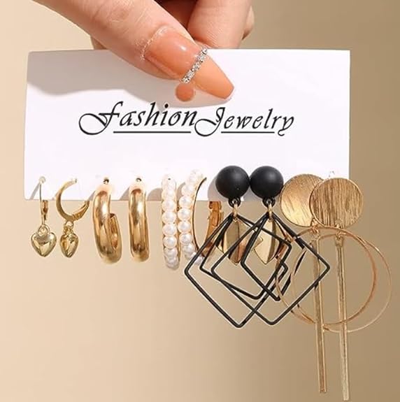 5 Pair Earrings Combo Set