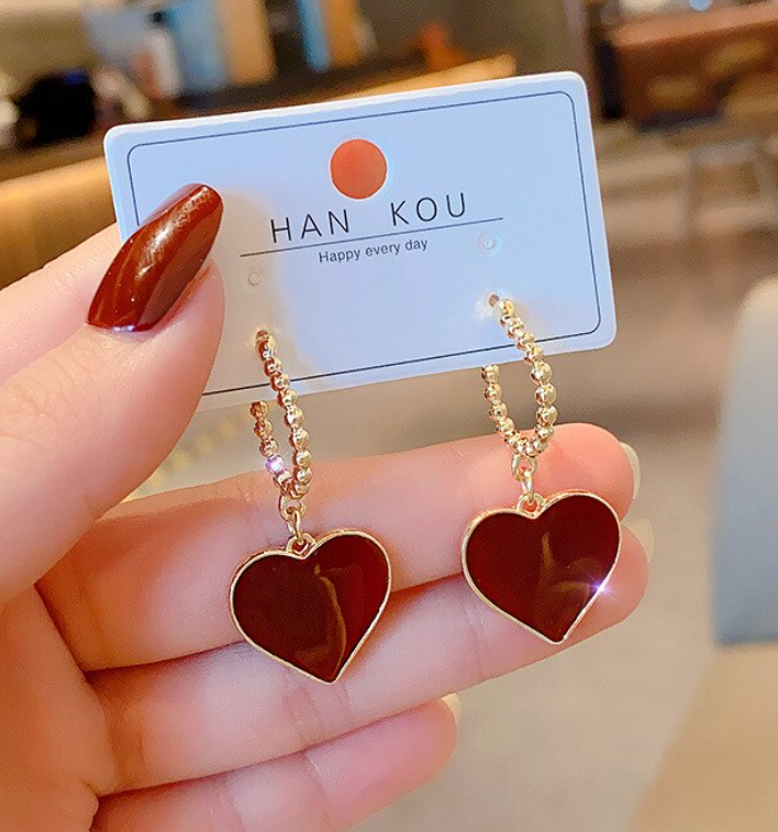 Heart Drop Earring